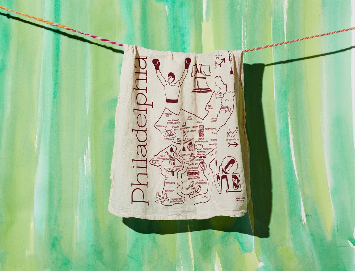 Philadelphia Tea Towel: Blue – Revival PHL