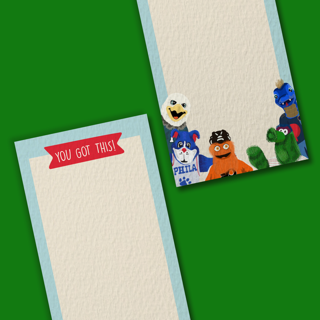 You Got This Philadelphia Sports Mascots, Colorful Notepad – Revival PHL