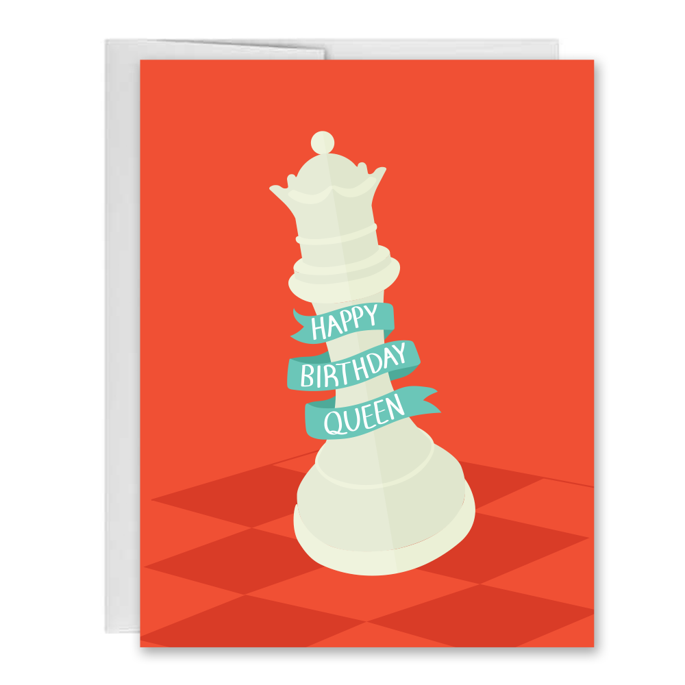 Happy Birthday Queen Chess, Queens Gambit Greeting Card – Revival PHL